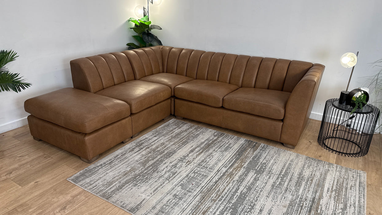 Sofology Downtown Leather Terminal 1 Corner 2 in Relaxed Natural Grain ...
