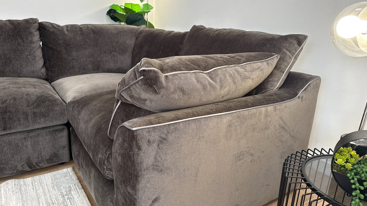 Sofology Georgio Fabric 3 Corner 1 Extra Flex Seats in Luxury Deep Pil ...