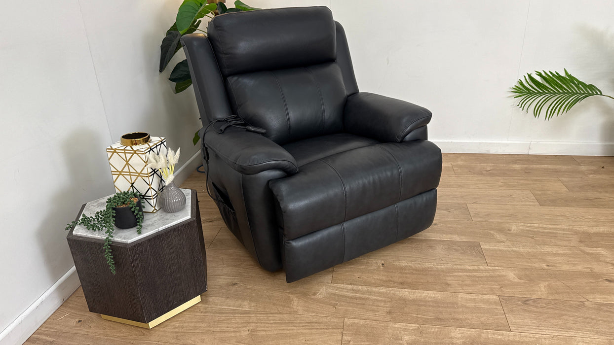 Sofology The Gracie Leather Rise & Tilt Chair in Trusty Sheen Jet Blac ...