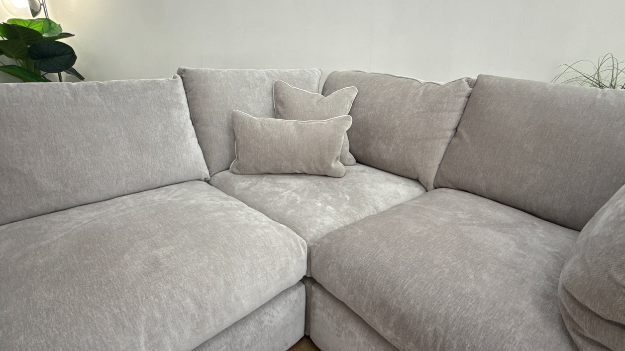 Sofology Georgio Fabric Large U Shaped Corner Sofa Feather Flex Seats ...