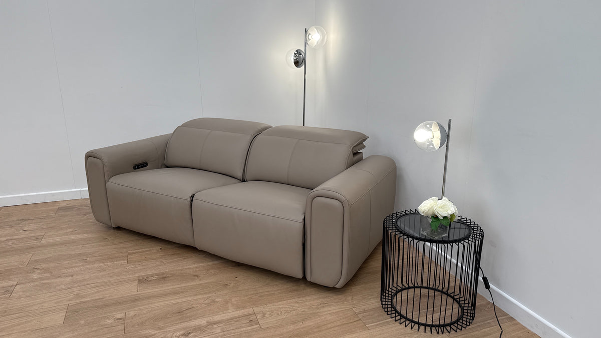 Premiere 2.5 Seater Sofa - Trusty Embossed Leather - Stone — The Sofa ...