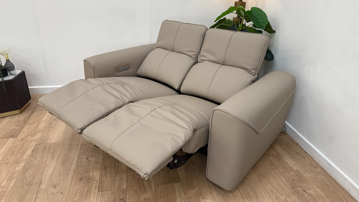 Sofology The Riviera Leather 2 Seater Power Recliner/Headrest in Trust ...