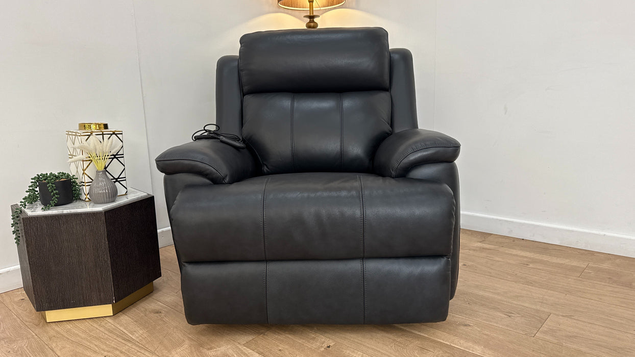 Sofology The Gracie Leather Rise & Tilt Chair in Trusty Sheen Jet Blac ...