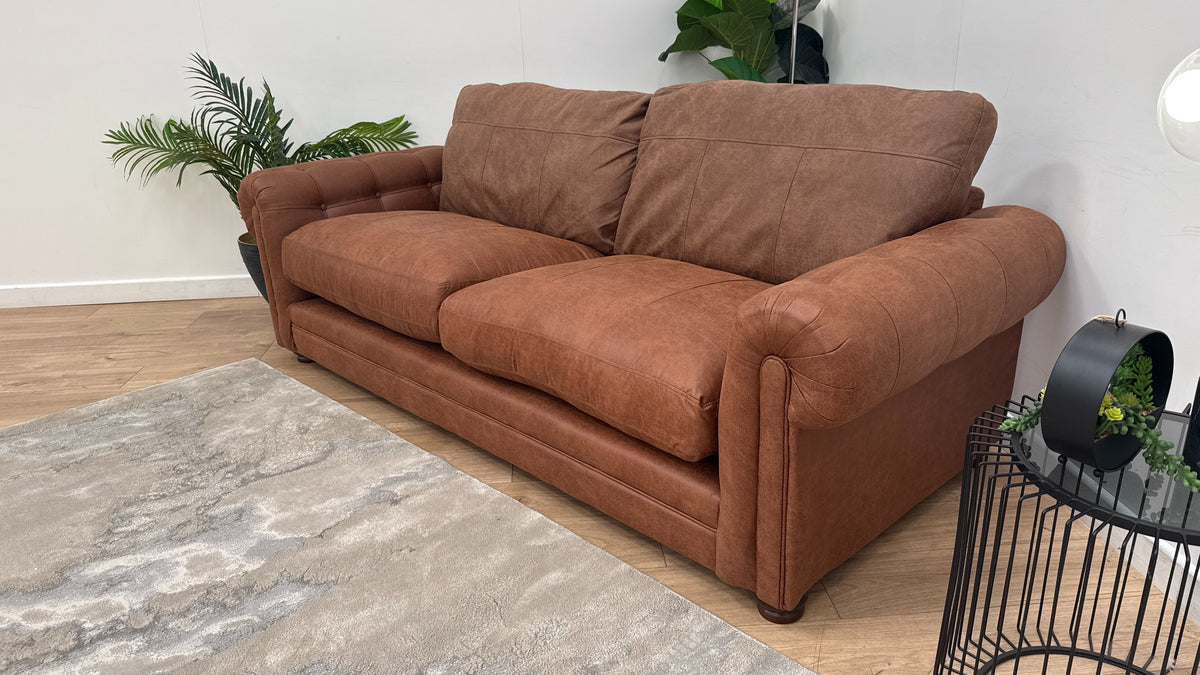DFS Paterson 4 Seater in Brown — The Sofa Clearance Outlet