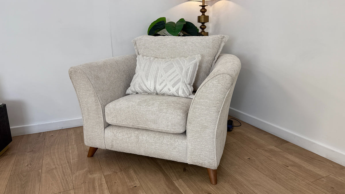 Sofology Scintillate Fabric Loveseat in Basketweave Chenille Cream/Ivo — The Sofa Clearance Outlet