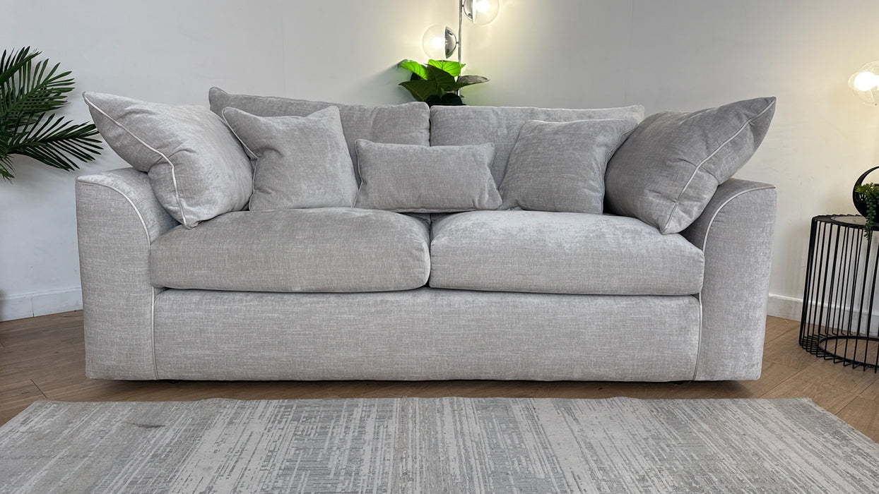 Sofology Georgio Fabric 3 Seater Extra Flex Seats in Luxe Chenille Oys ...