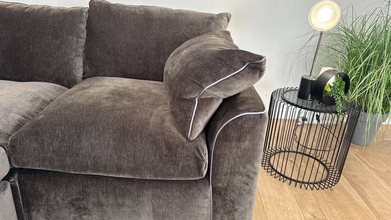 Sofology Georgio Fabric 3 Corner 1 Extra Flex Seats in Luxury Deep Pil ...