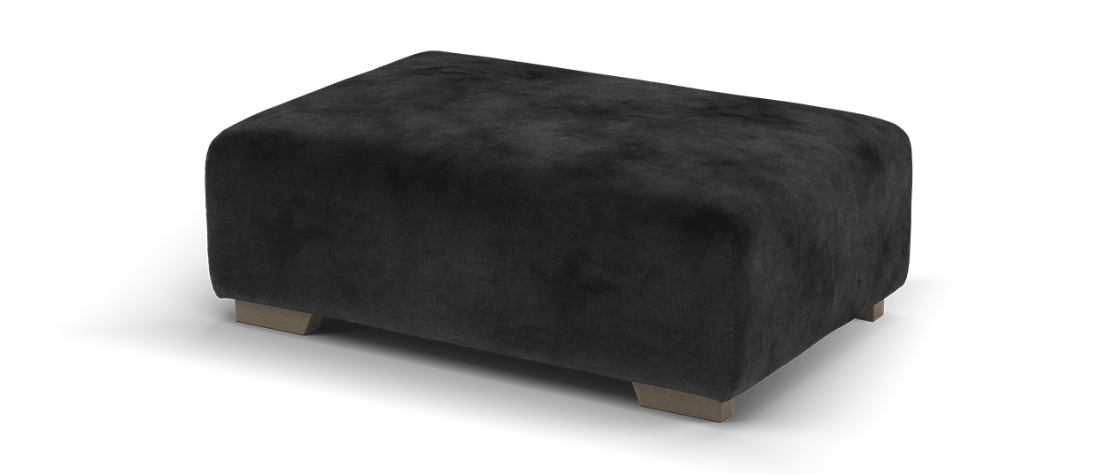 Sofology Calista Fabric Footstool in Ebony All Over — The Sofa ...