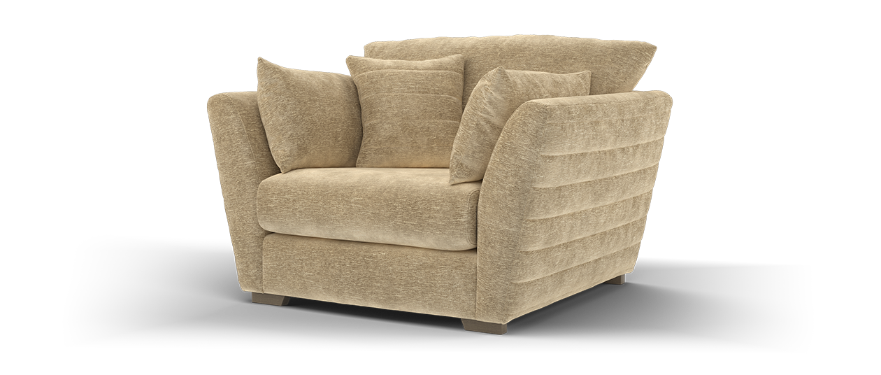 Calista Fabric Loveseat in Caramel All Over — The Sofa Clearance Outlet