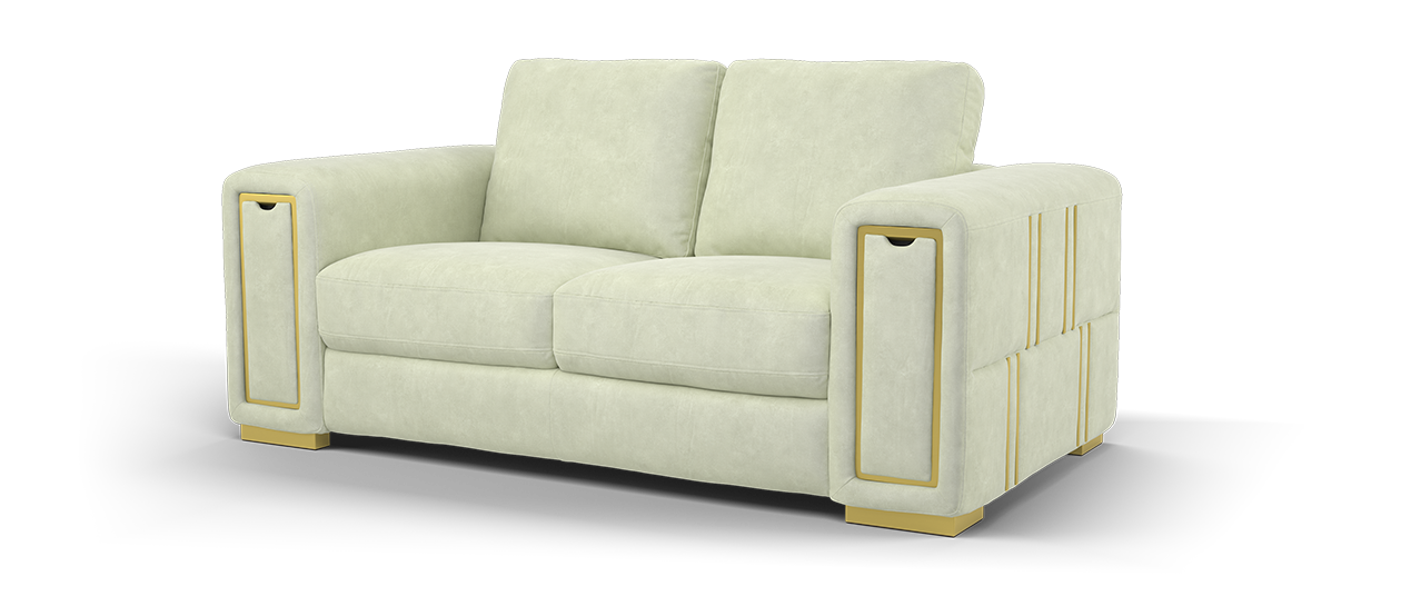 Sofology Elixir Fabric 2 Seater in Ivory — The Sofa Clearance Outlet