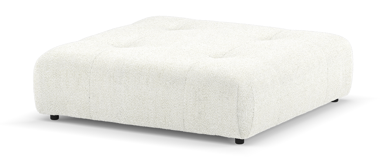 Sofology Marble Arch Designer Fabric Footstool in Plain Ecru All Over ...