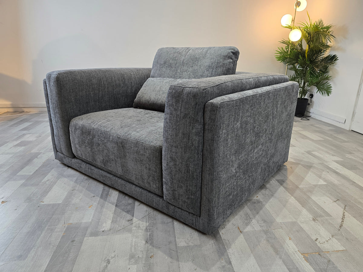 Odessy Chair - Fabric- Meo Charcoal — The Sofa Clearance Outlet