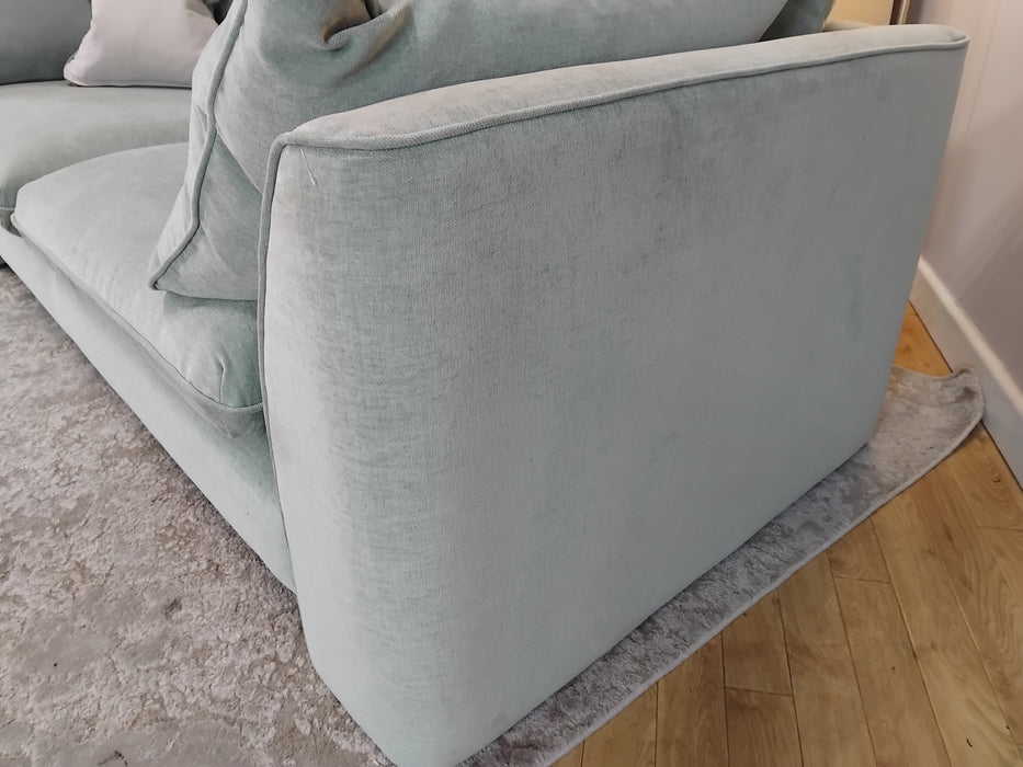 Sofology The Ziggy Fabric 3 Seater in Soft Textured Chenille Eucalyptu — The Sofa Clearance Outlet