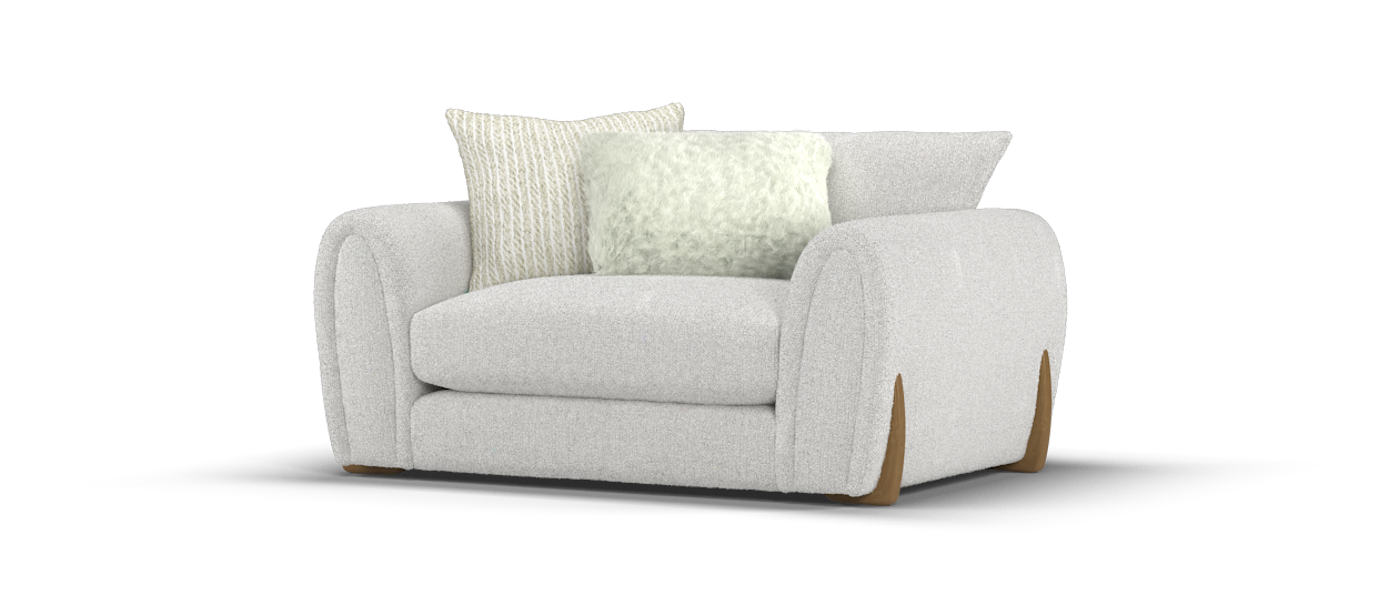 Sofology Marble Arch Loveseat Chair in Mink/Natural Mix — The Sofa Clearance Outlet