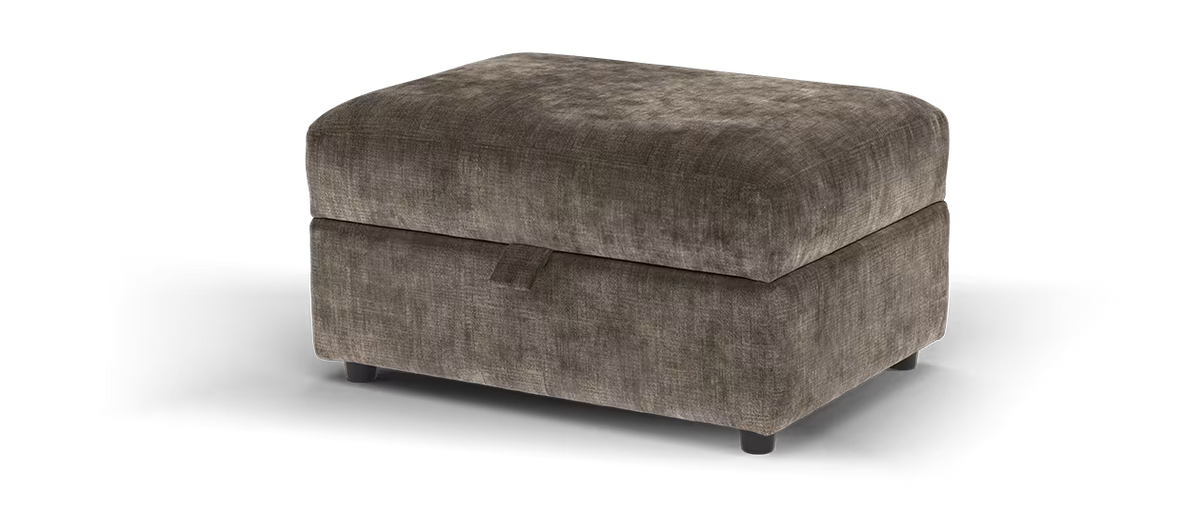 Sofology Portobello Fabric Storage Foam Footstool in Luxury Chenille B ...