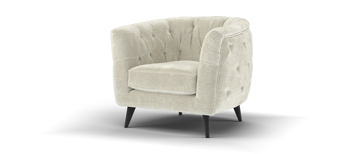 Sofology The Gatsby Fabric Accent Chair in Linen All Over — The Sofa Clearance Outlet
